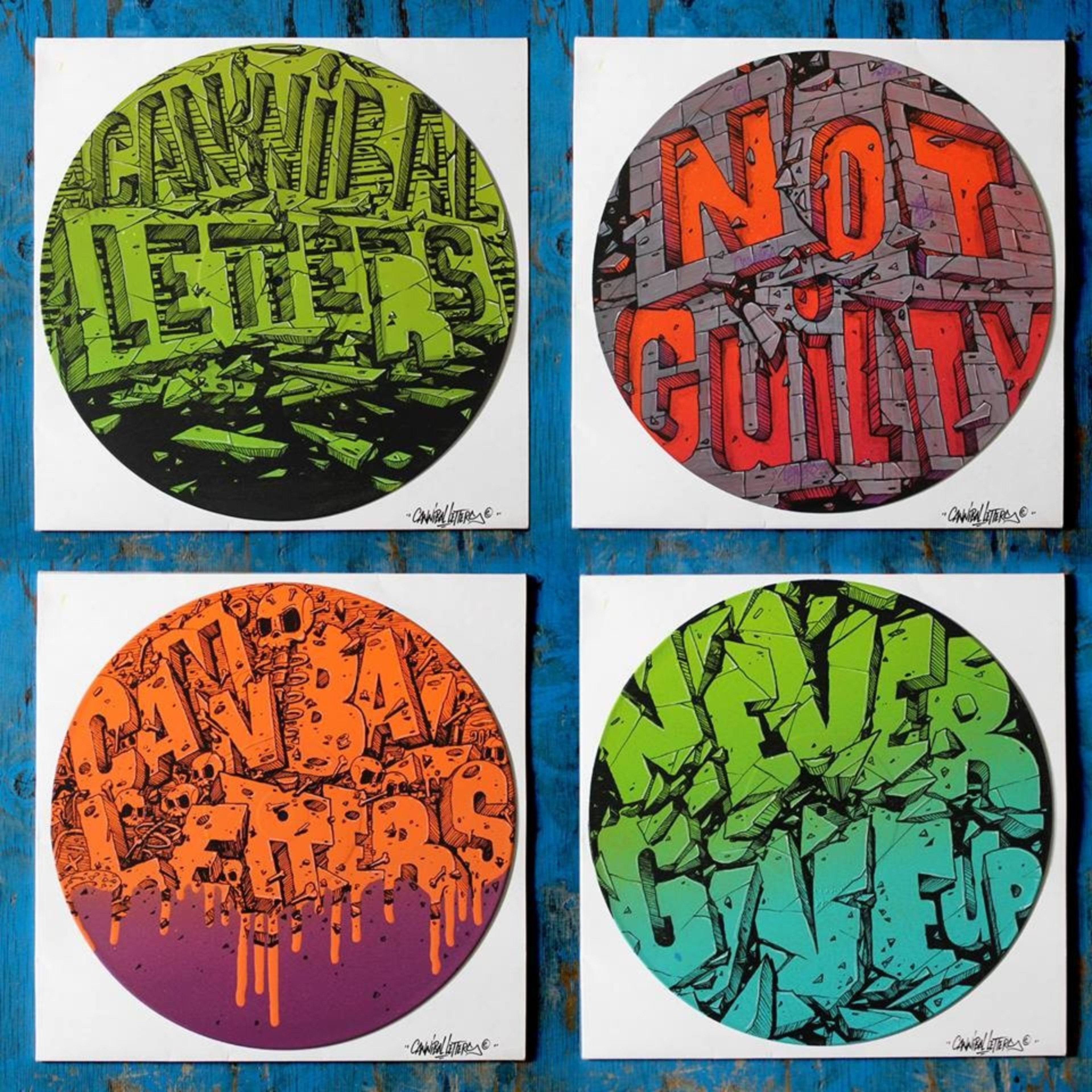 Cannibal Letters: compacted, intertwined lettering - Posca - Posca