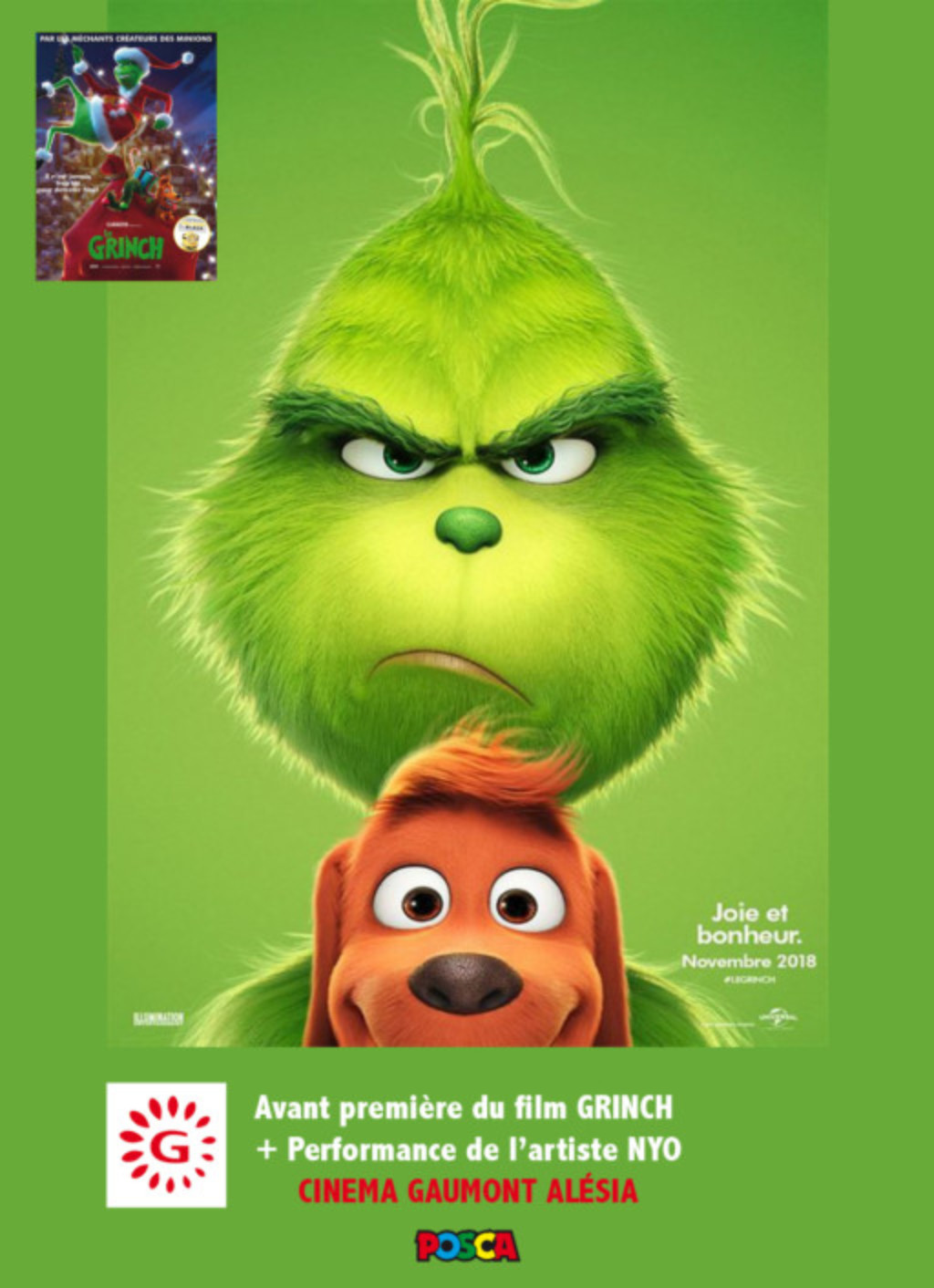 Avant première du film Grinch avec l’artiste Nyo - Posca - Posca