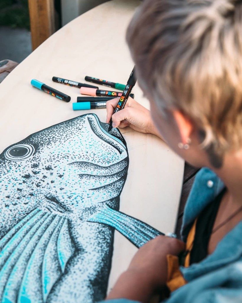 La faune aquatique de Victoria Firth a.k.a ROMAROUND - Posca - Posca