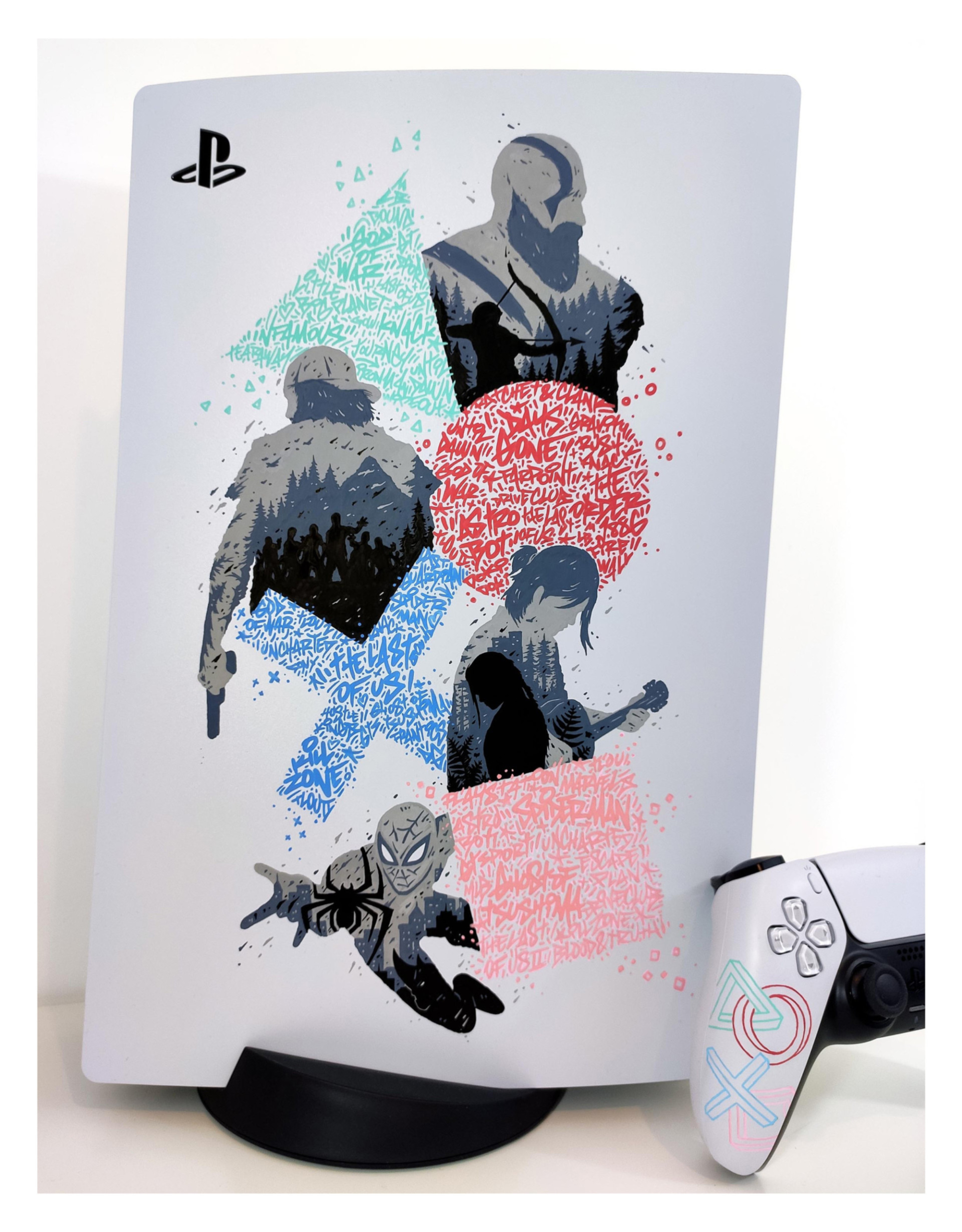 La première PS5 customisée [et c'est Oskunk qui l'a peinte !] - Posca ...