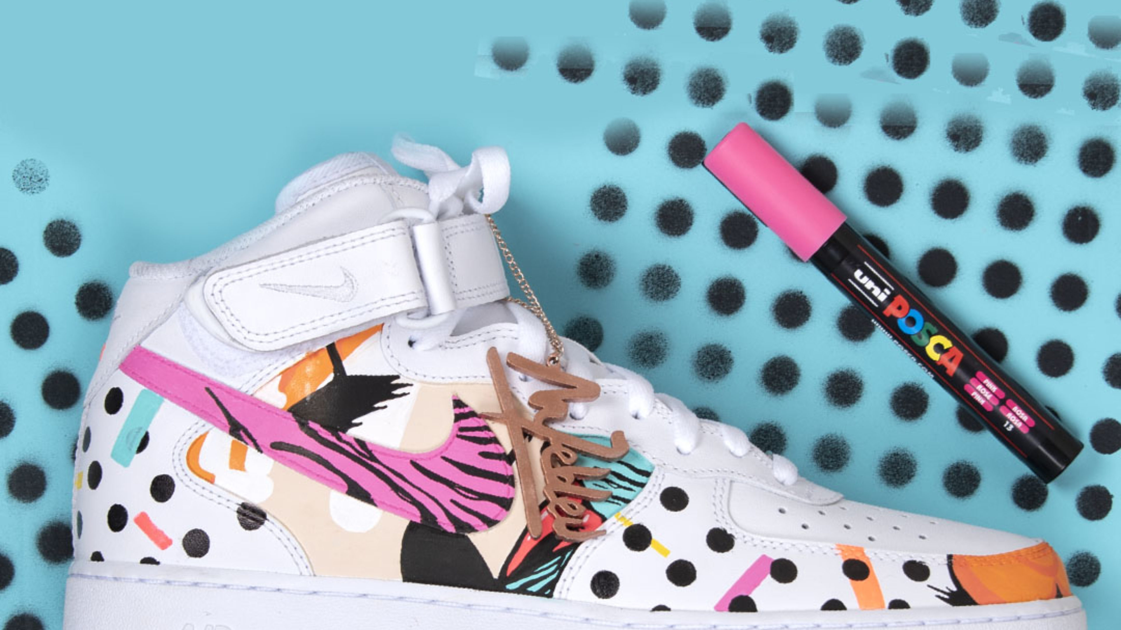 MONSIEUR LEBLEU’S NIKE AIR FORCE 1S #MYPOSCASNEAKERS - Posca - Posca