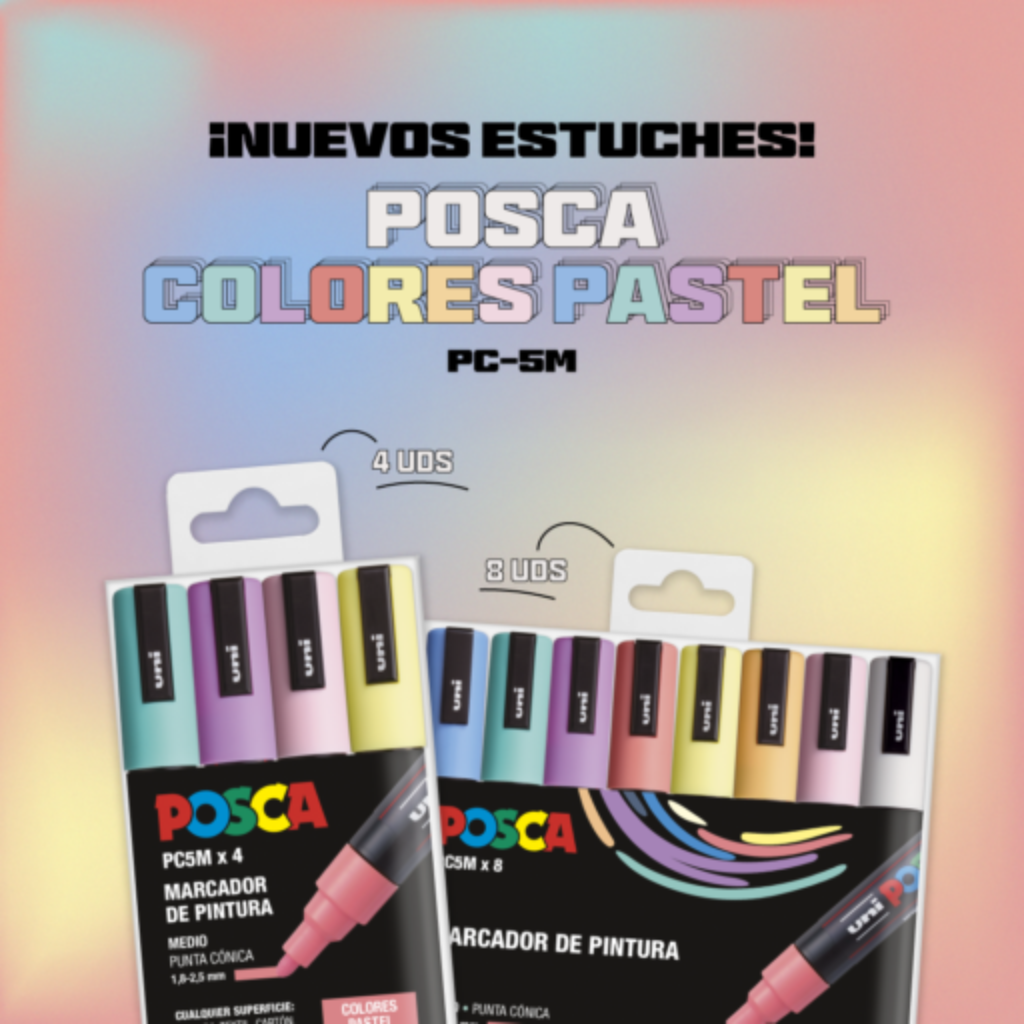 Ya tenemos aquí los nuevos estuches de colores pastel - Posca - Posca