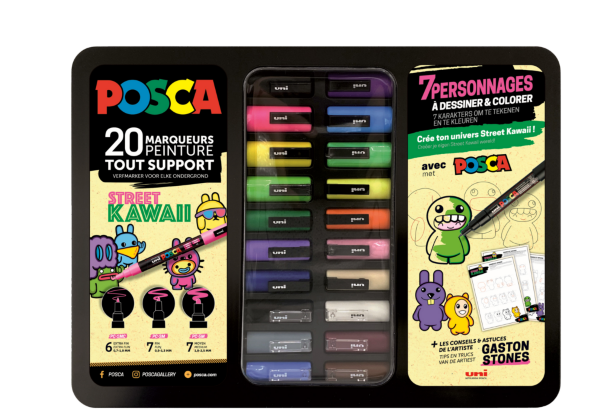 la mallette STREET KAWAII de Gaston Stones - Posca - Posca